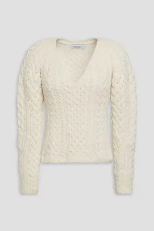 Gabriela Hearst Arwell Cableknit Cashmere Sweater - Ivory