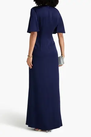 Erdem Embellished Satincrepe Gown