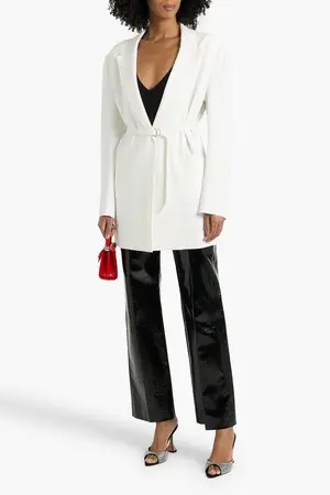 Norma Kamali Belted Cady Blazer
