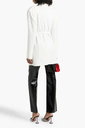 Norma Kamali Belted Cady Blazer