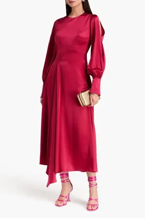 ROKSANDA Hayat Pleated Silk-satin Midi Dress