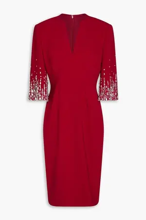 Jenny Packham Embellished Crepe Dress