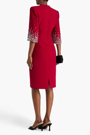Jenny Packham Embellished Crepe Dress