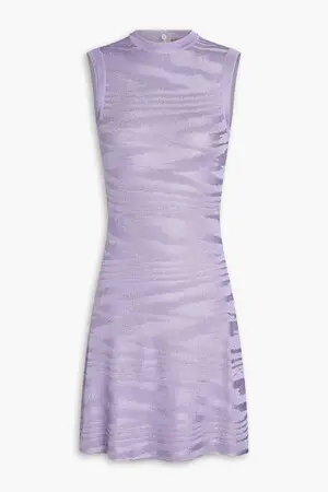 Missoni Metallic Jacquardknit Mini Dress - Lavender
