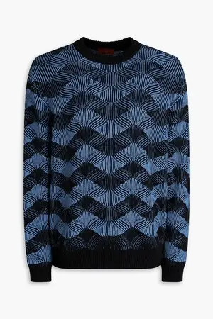 Missoni Jacquardknit Wool And Cottonblend Sweater Black