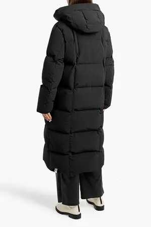 JIL SANDER Quilted Shell Hooded Down Coat - Black
