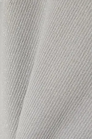 Max Mara Leisure Favella Metallic Ribbed-knit Sweater - Light Gray