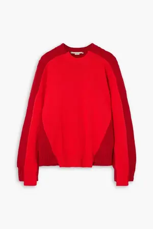 Stella McCartney Oversized Twotone Panelled Wool Sweater