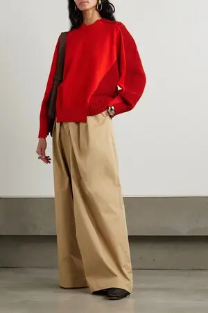 Stella McCartney Oversized Twotone Panelled Wool Sweater