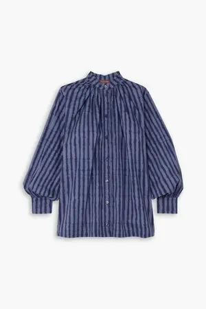 Altuzarra Teresa Striped Cottonblend Poplin Shirt - Navy