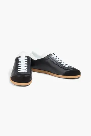 MAISON MARGIELA Featherlight Suedetrimmed Leather Sneakers