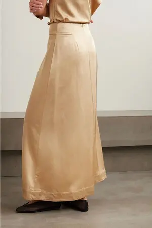 ESSE STUDIOS Gilded Satin Maxi Skirt - Sand