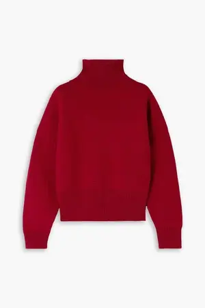 Max Mara Bessica Wool And Cashmereblend Turtleneck Sweater - Crimson