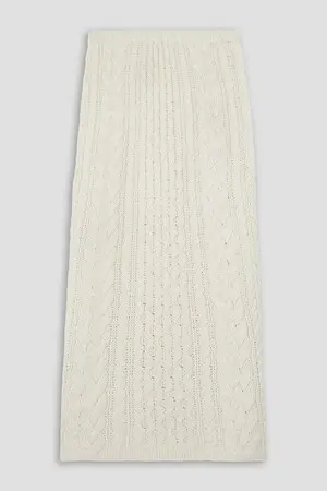 Gabriela Hearst Callum Cable-knit Cashmere Maxi Skirt - Ivory