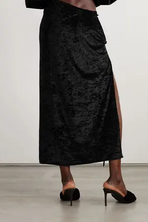 Jacquemus Embellished Stretchvelour Midi Skirt