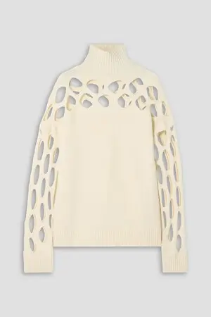 DIOTIMA Albion Cutout Woolblend Turtleneck Sweater - Ivory