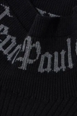 JEAN PAUL GAULTIER Ribbed Merino Wool-blend Jacquard Turtleneck Top