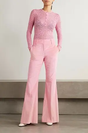 Gabriela Hearst Ithaca Crocheted Henley Top
