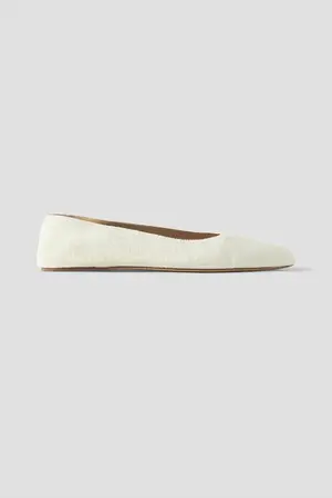 Gabriela Hearst Andre Calf Hair Pointtoe Flats - Ivory