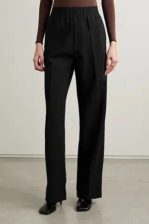 FFORME Maud Woolblend Crepe Wideleg Pants