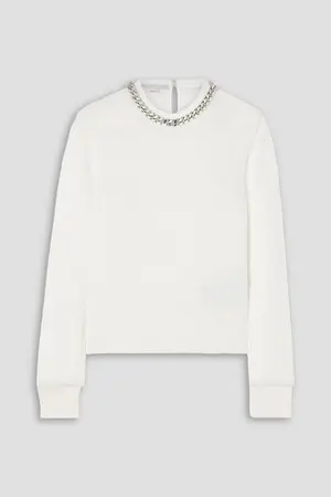 Stella McCartney Falabella Chainembellished Wool Sweater - Ivory