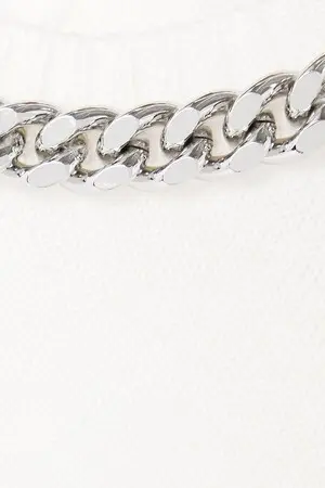 Stella McCartney Falabella Chain-embellished Wool Sweater - Ivory