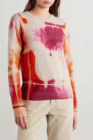 THE ELDER STATESMAN Rorschach Malibu Tie-dyed Cashmere Sweater