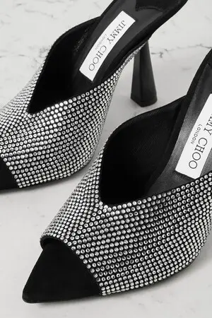 JIMMY CHOO Maryanne Crystal-embellished Suede Pumps