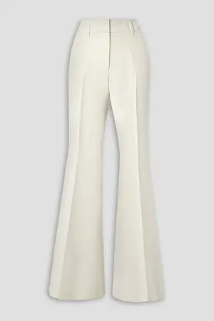 Gabriela Hearst Rhein Silk And Woolblend Flared Pants - Ivory