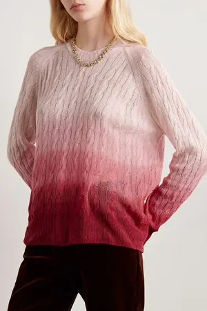Etro Ombré Cableknit Wool Sweater