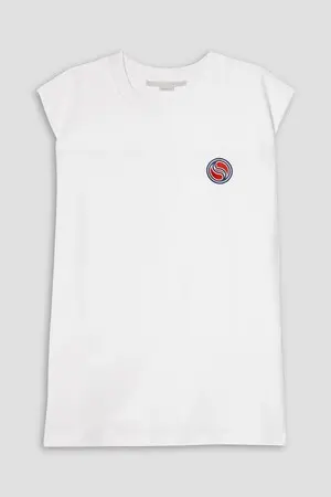 Stella McCartney Embroidered Cottonjersey Tank - White