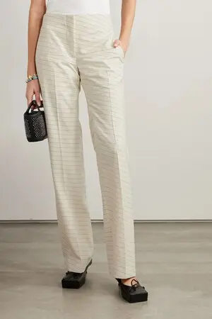 JW Anderson Pinstriped Woolblend Drill Straightleg Pants