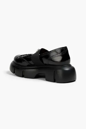 Simone Rocha Embellished Glossedleather Mary Jane Brogues