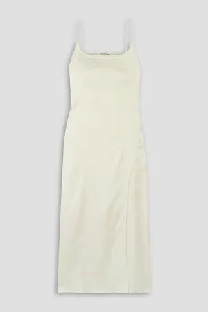 Jacquemus Notte Embellished Satintwill Midi Dress