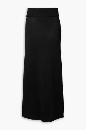Proenza Schouler Avalon Micro Knitted Maxi Skirt - Black