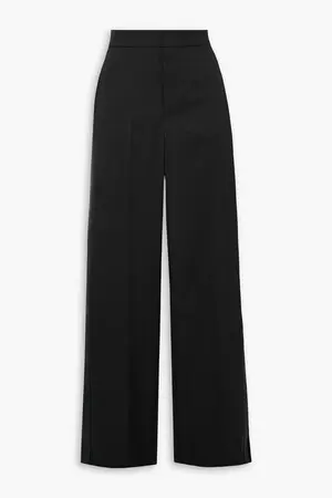 Isabel Marant Scarly Wooltwill Straightleg Pants - Black
