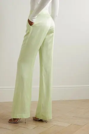 Galvan Boyfriend Satin Flared Pants