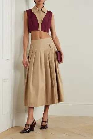 TOLU COKER Cropped Paneled Shirt