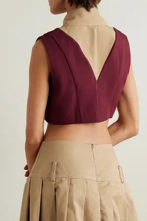 TOLU COKER Cropped Paneled Shirt