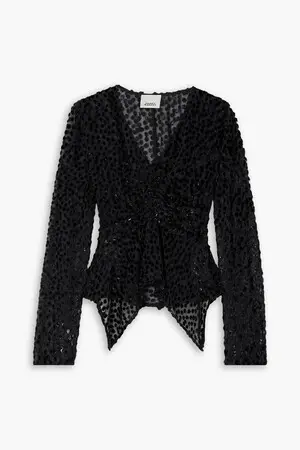 Isabel Marant Ulietta Metallic Devorévelvet Blouse