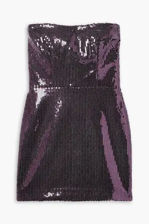 Alex Perry Sequined Crepe Mini Dress - Violet