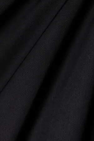 Proenza Schouler Elena Draped Asymmetric Wool-blend Gabardine Midi Dress - Black