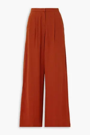 Max Mara Leisure Brina Linenblend Gauze Wideleg Pants - Tan