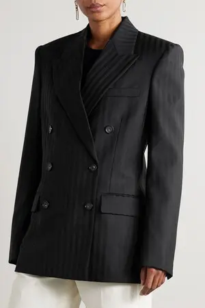Stella McCartney Oversized Doublebreasted Striped Wool Blazer