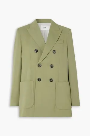 Ami Doublebreasted Twill Blazer - Sage Green
