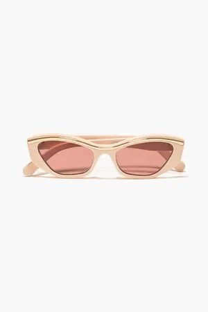 Zimmermann Cat Eye Acetate Sunglasses With Gold Tone Trim - Blush