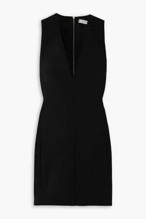 Max Mara Belford Grain De Poudre Woolblend Mini Dress - Black