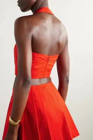 TOLU COKER Woop Cropped Halterneck Top