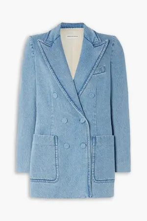 Dries Van Noten Doublebreasted Denim Blazer - Light Denim