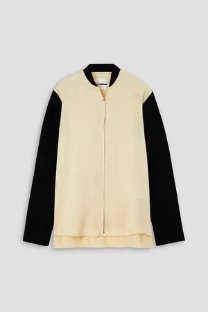 JIL SANDER Colorblock Satin Jacket - Cream
